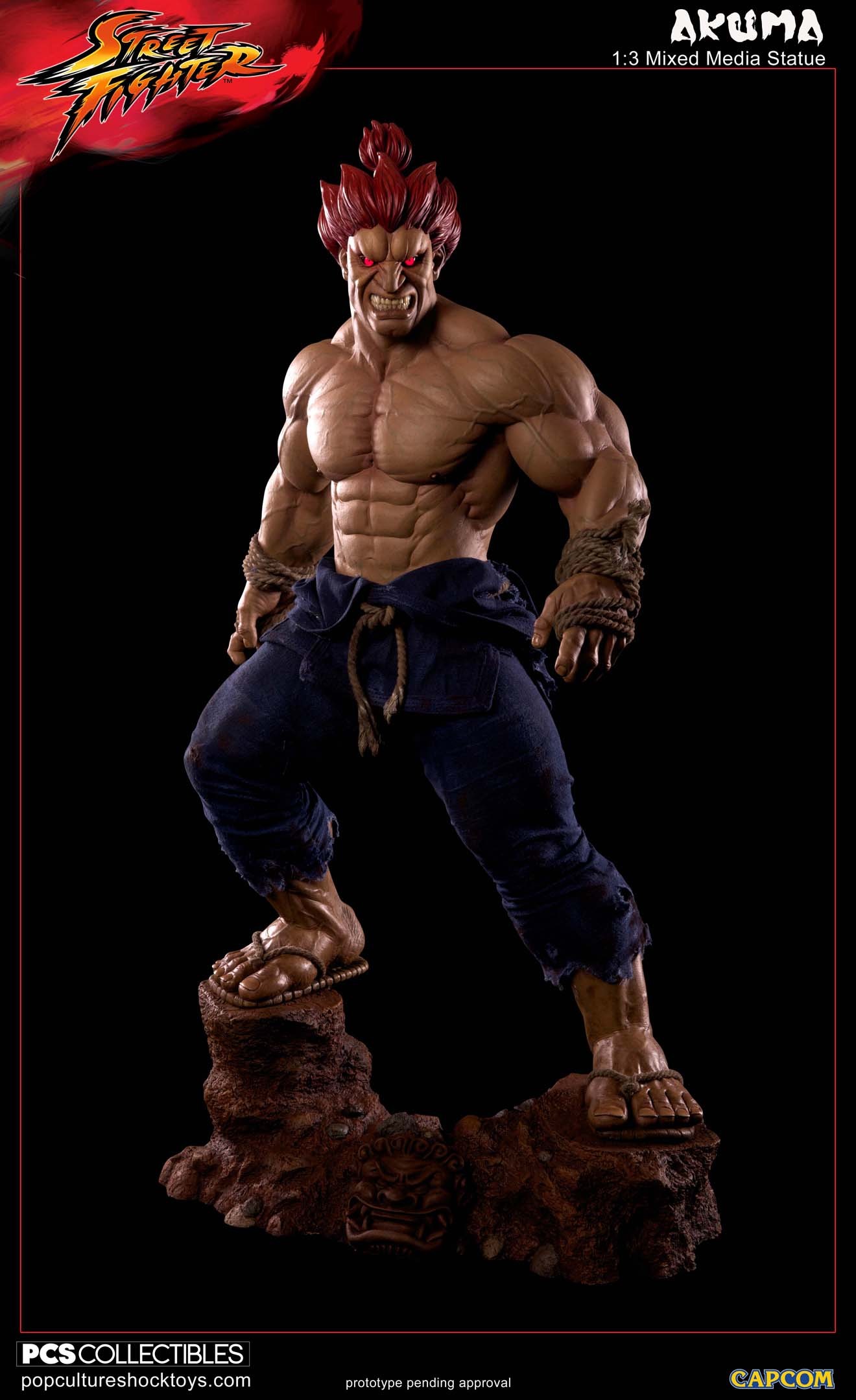 Street fighter characters, Akuma street fighter, Statue